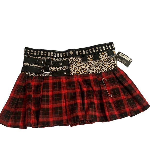 Spirit | Skirts | Gothic Sexy Skirt Red With Chains | Poshmark